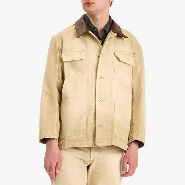 Auralee Organic Cotton Duck Blouson In Light Beige - 35% Off